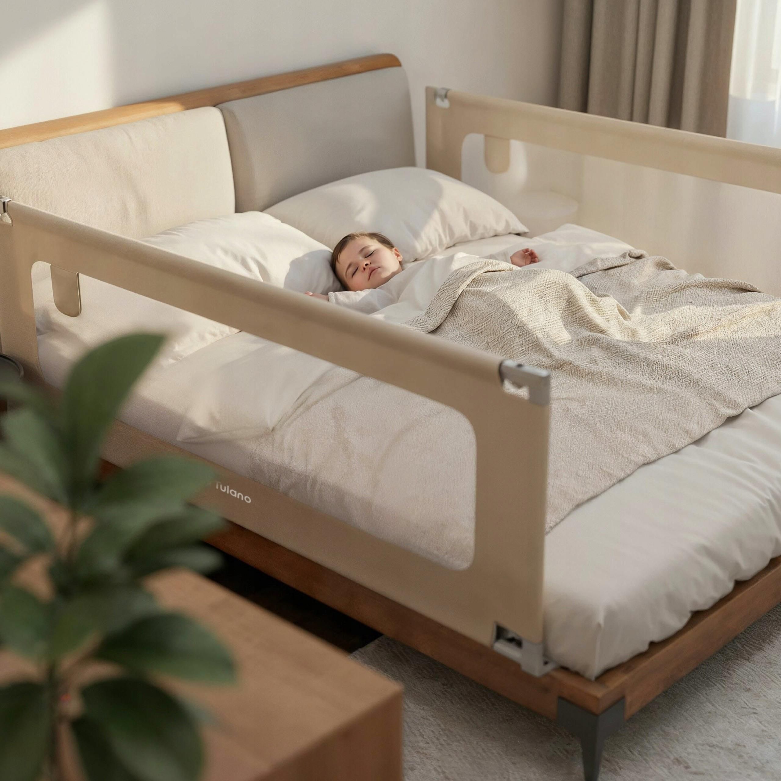 TULANO Barierka Do Łóżka Ochronna Beżowa 140x70 cm TNCOVER44BEIGE ...