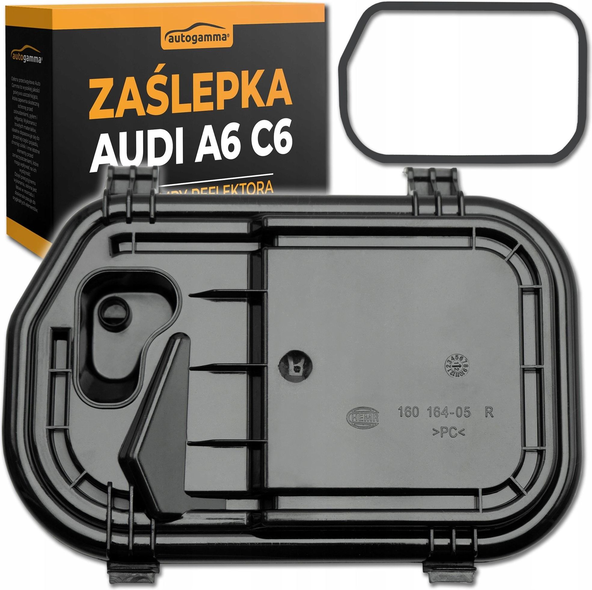 Lampa przednia Auto Gamma Dekielek Zaślepka Lampy Reflektora Audi A6 C6 ...