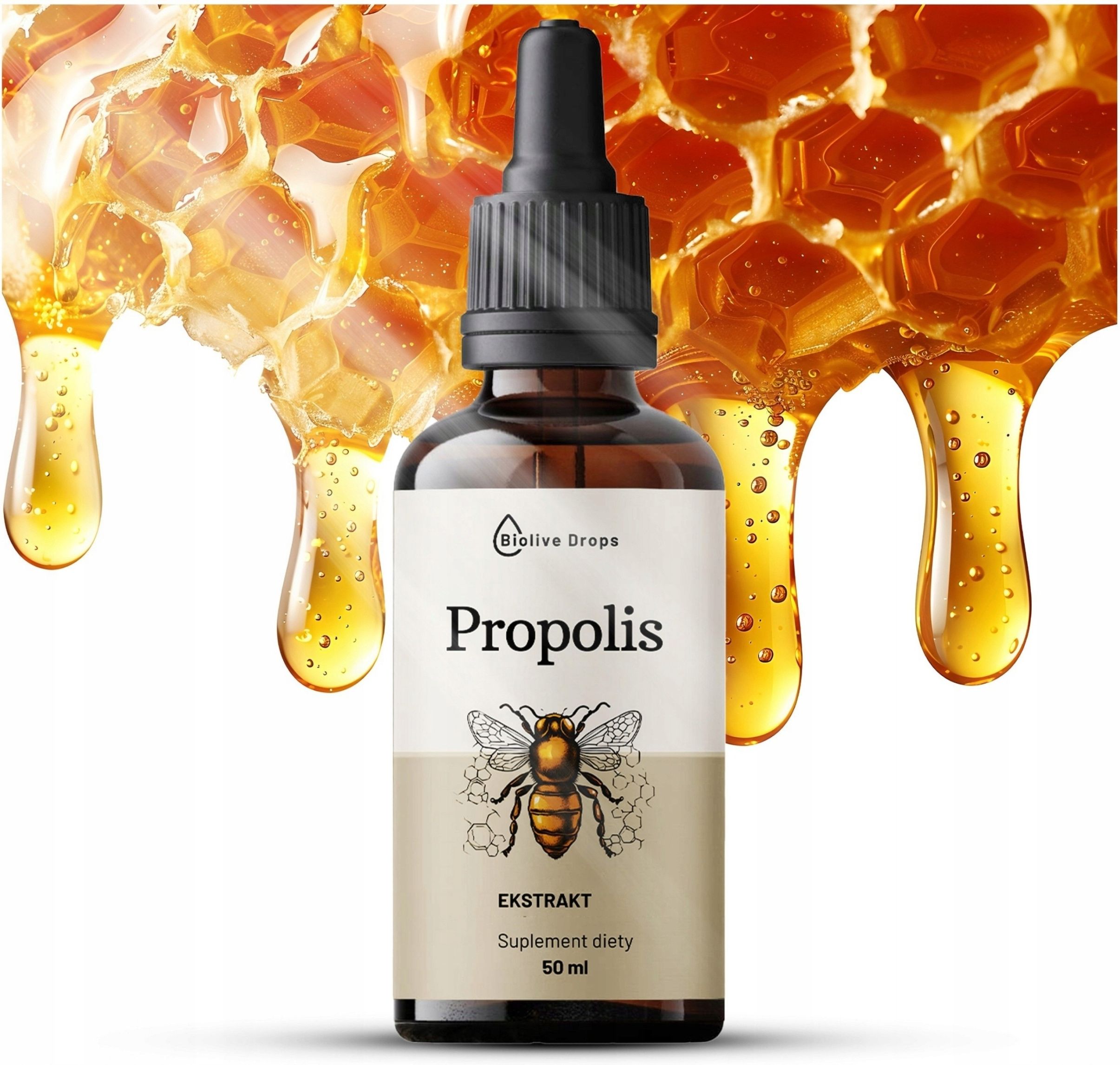 Propolis Bezalkoholowy Krople Ekstrakt Wsparcie Odporności Poj. 50 ml ...