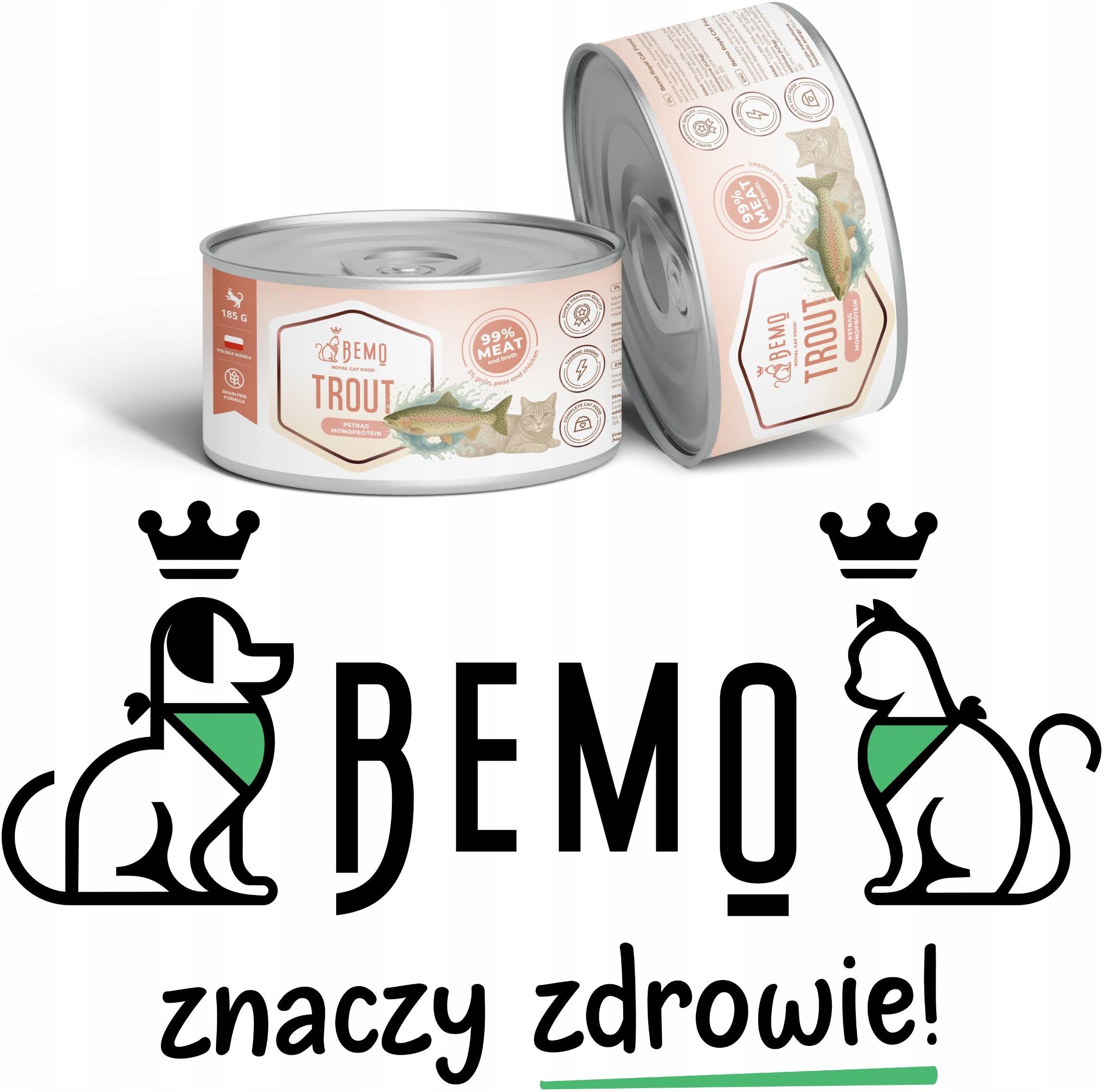 Karma Bemo Cat Trout pstrąg hipoalergiczna 185g - Ceny i opinie - Ceneo.pl