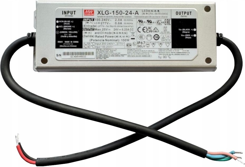 Zasilacz LED Mean Well 24 V 150 W 6.25 A (XLG-150-24-A) - Opinie i ...
