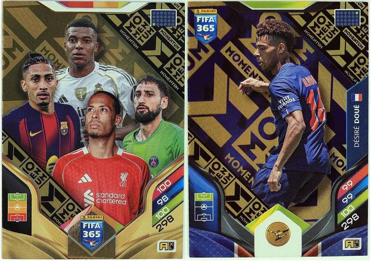 2026 Fifa 365 Karty Piłkarskie 2 X Rare Momentum Desire Doue Invincible ...