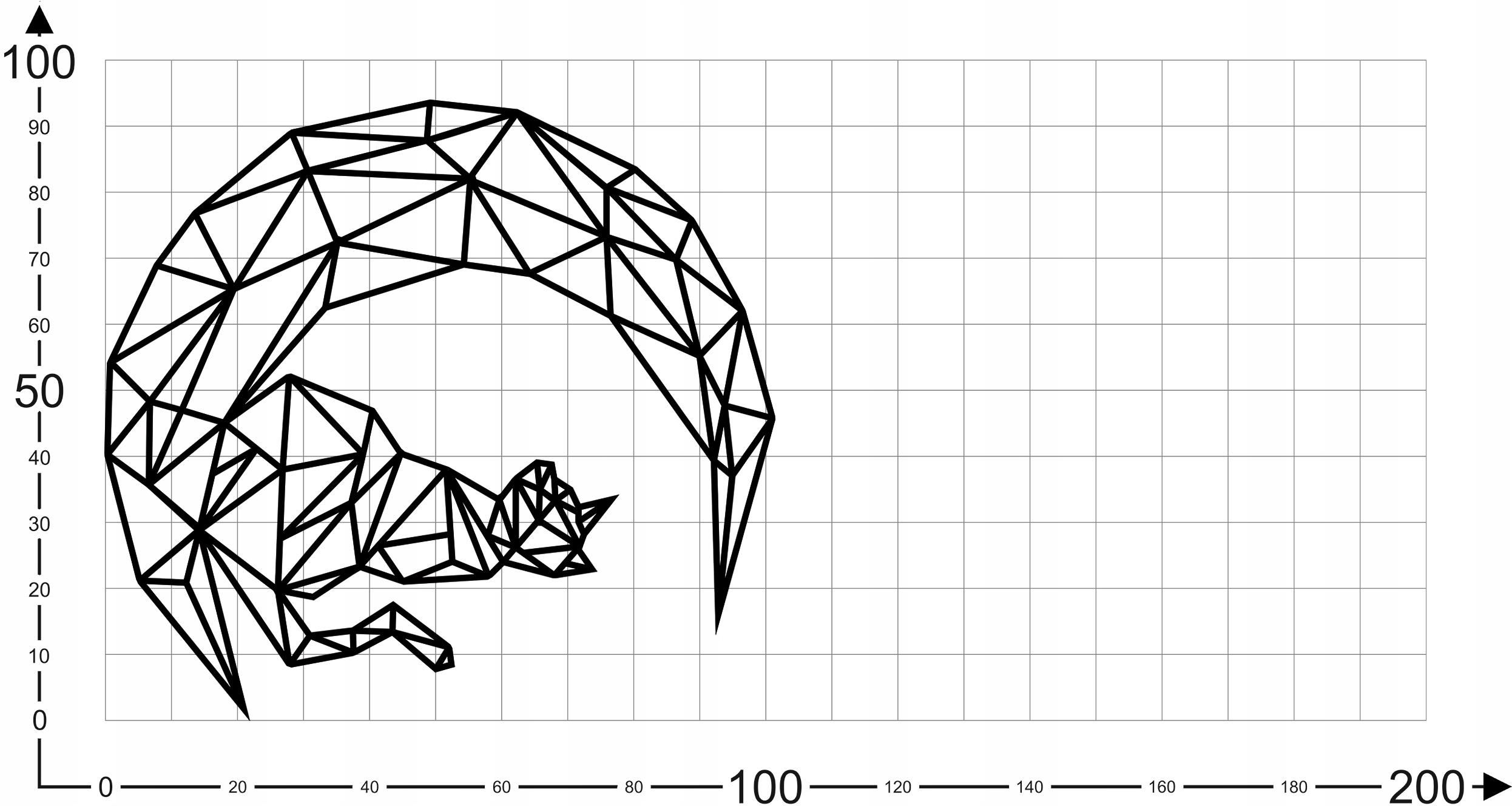 Naklejka na Ścianę MGDesign Kot i Księżyc Wzór Geometryczny 94x101 cm ...