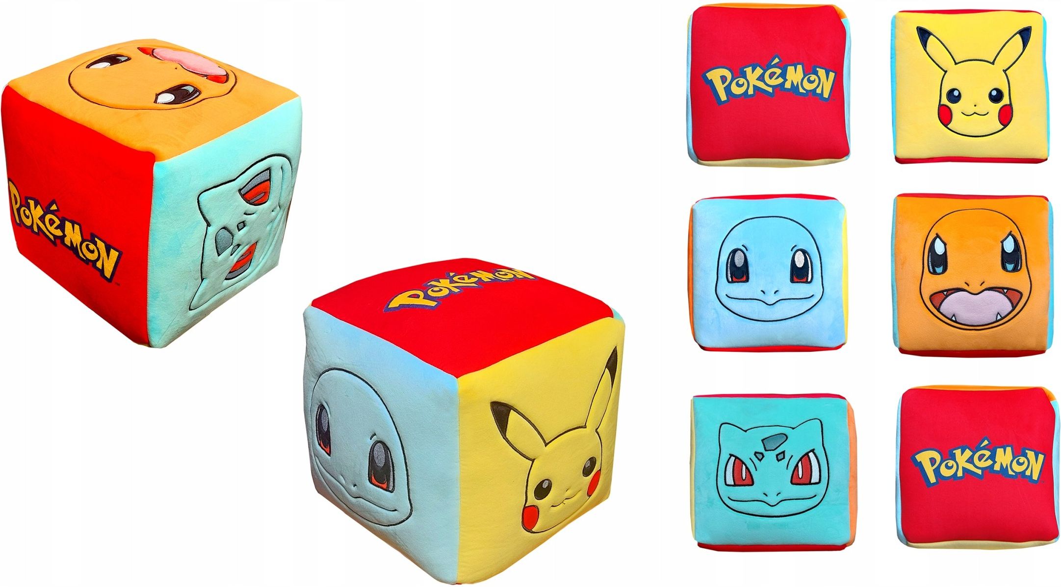 Halantex Pokemon Poduszka dekoracyjna 25x25 cm, grubość 25 cm, Pikachu ...