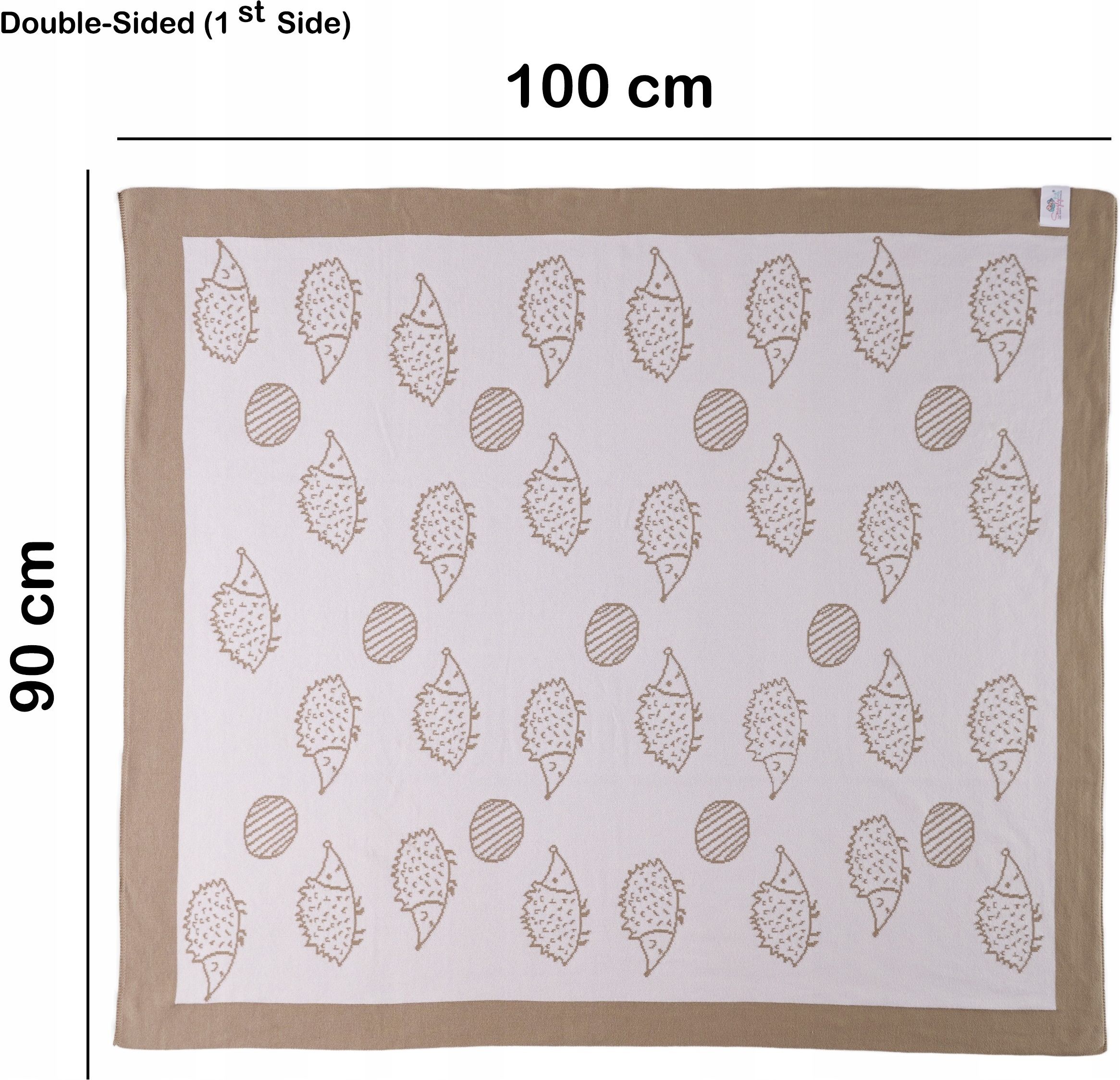 Snuglytots kocyk bawełniany Hedgie miętowy/ecru 90x100cm 5907207210865 ...