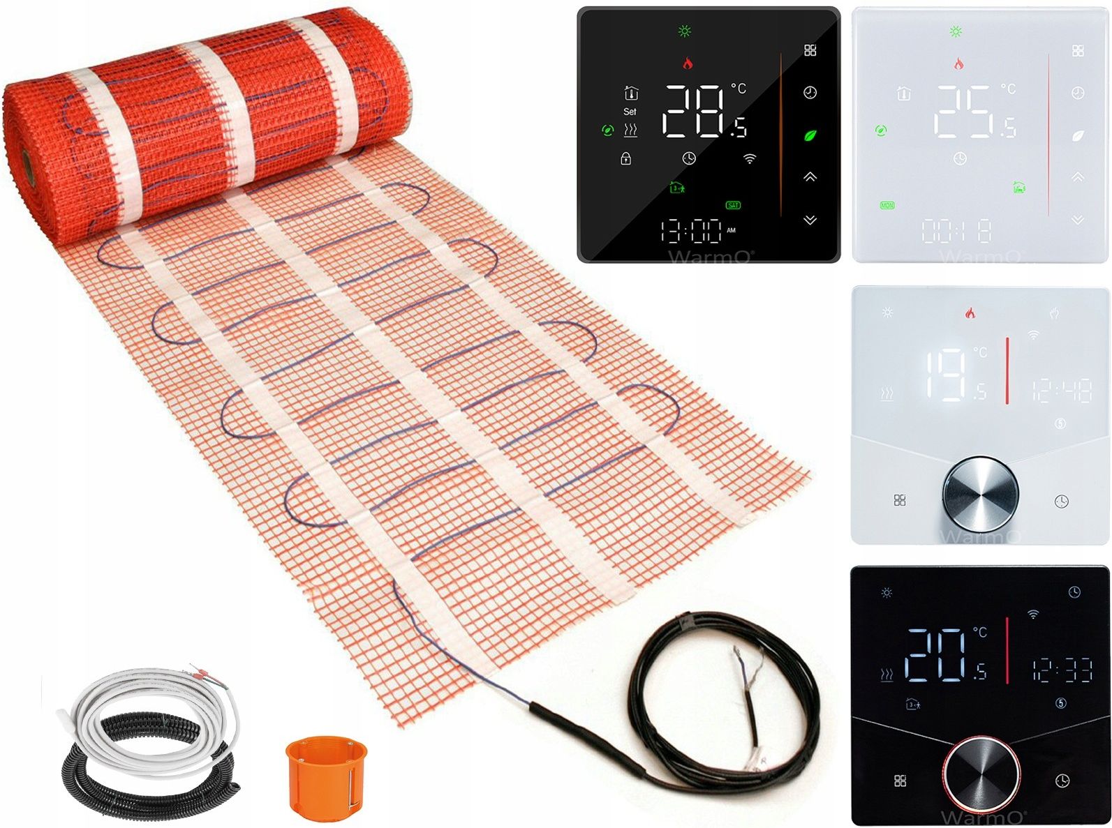 Ogrzewanie podłogowe Thermotec Mata Grzejna pod Płytki 2 m² 170 W/m² z ...
