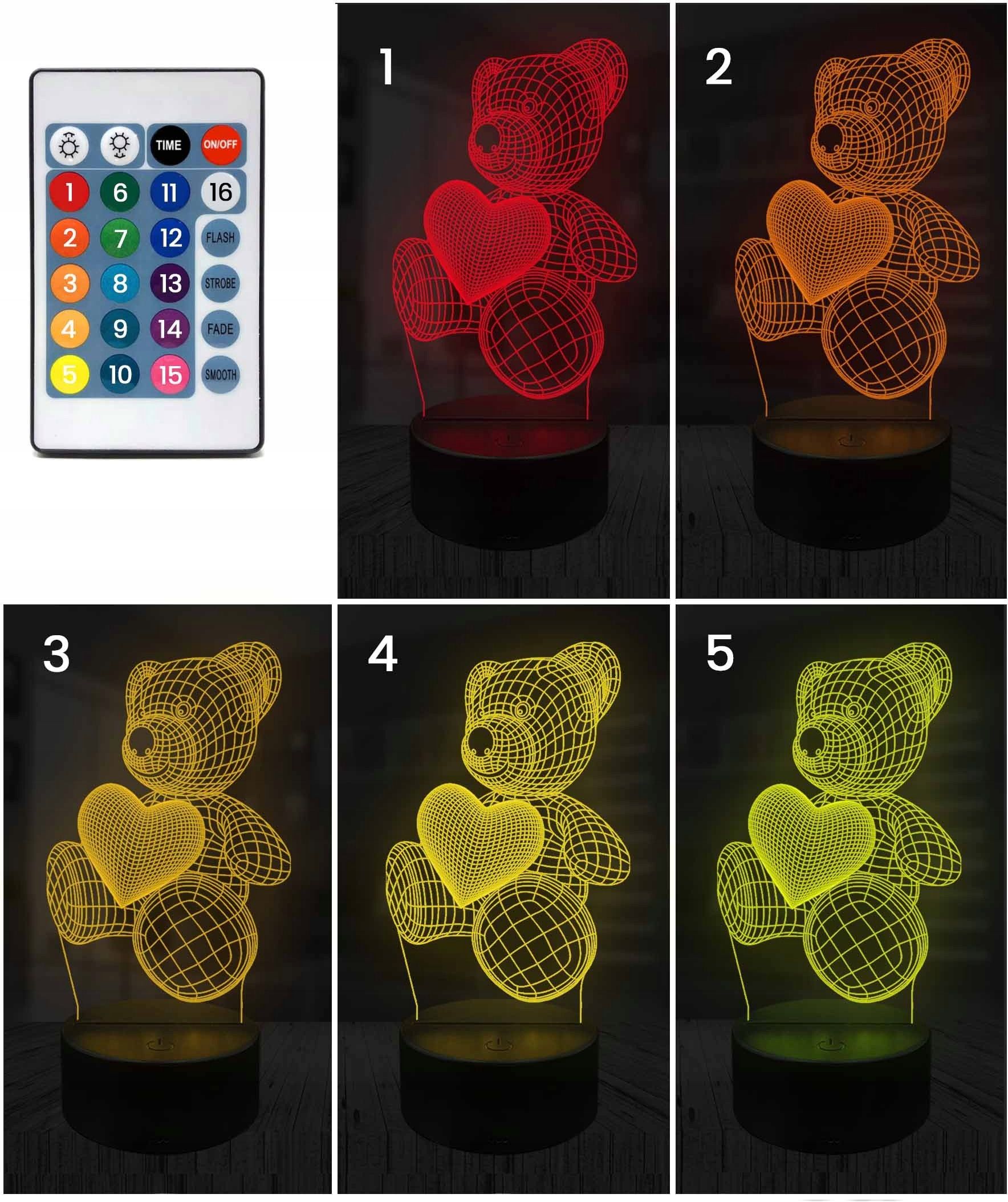 Lampka nocna piłka nożna 3D 2 Kool wielokolorowa LED bateryjno-sieciowa ...