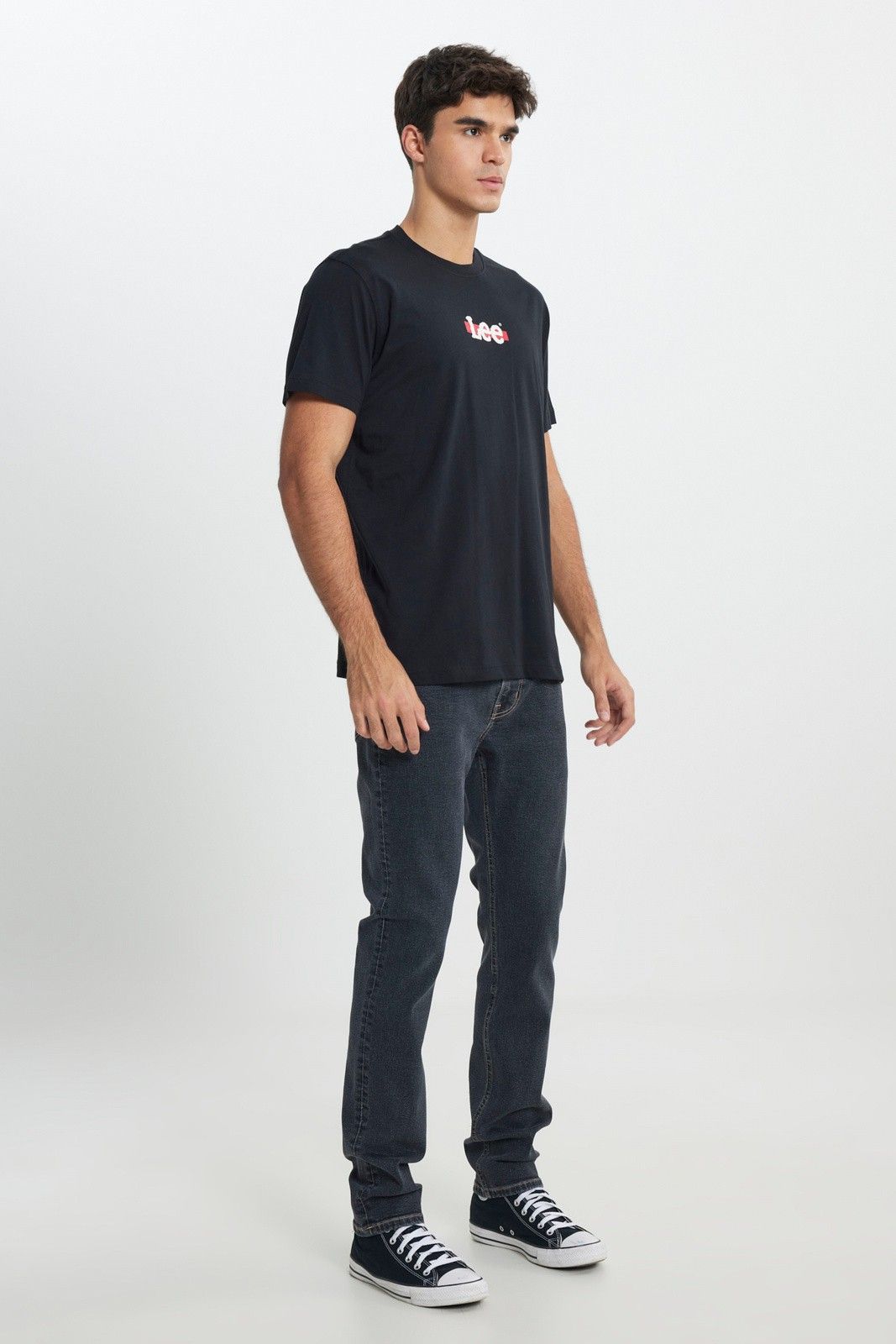 Męski t-shirt LEE MEDIUM LOGO TEE BLACK 112388486 - Ceny i opinie ...