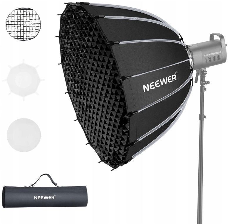 Softbox Paraboliczny 85cm + Grid Plaster Miodu Mocowanie na Bowens S ...