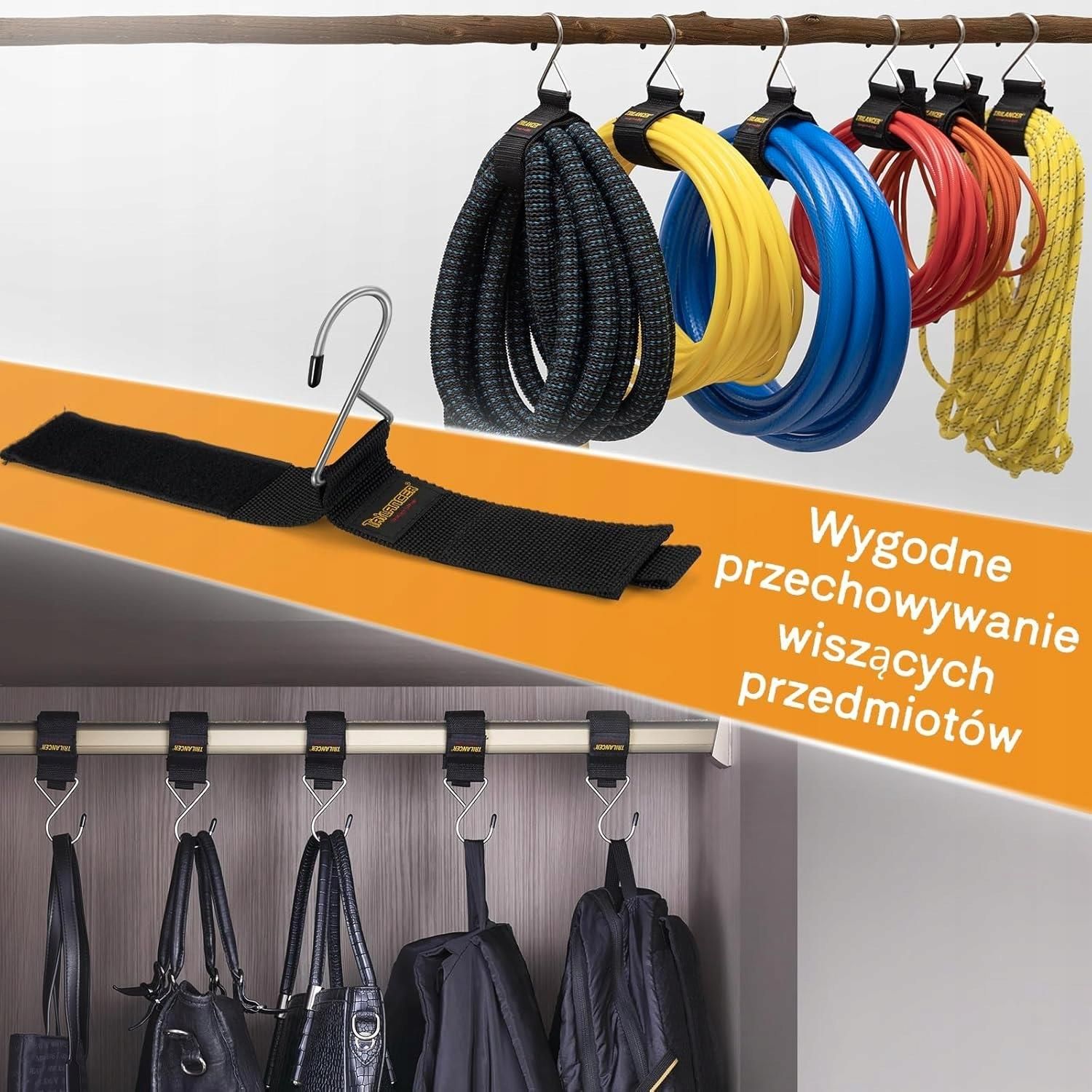 Kables Organizer Do Kabli Opaski Z Rzepami Klipsem Metalowym Haki ...