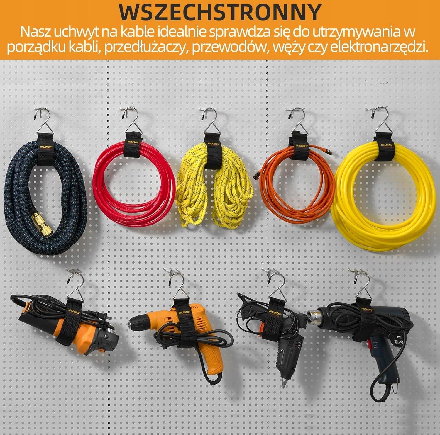 Kables Organizer Do Kabli Opaski Z Rzepami Klipsem Metalowym Haki ...
