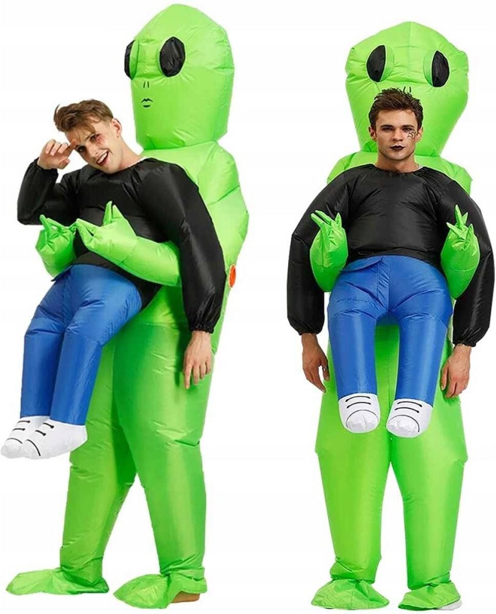 Strój Przebranie Dmuchane Kostium Alien Kosmita 160-190 CM Halloween ...