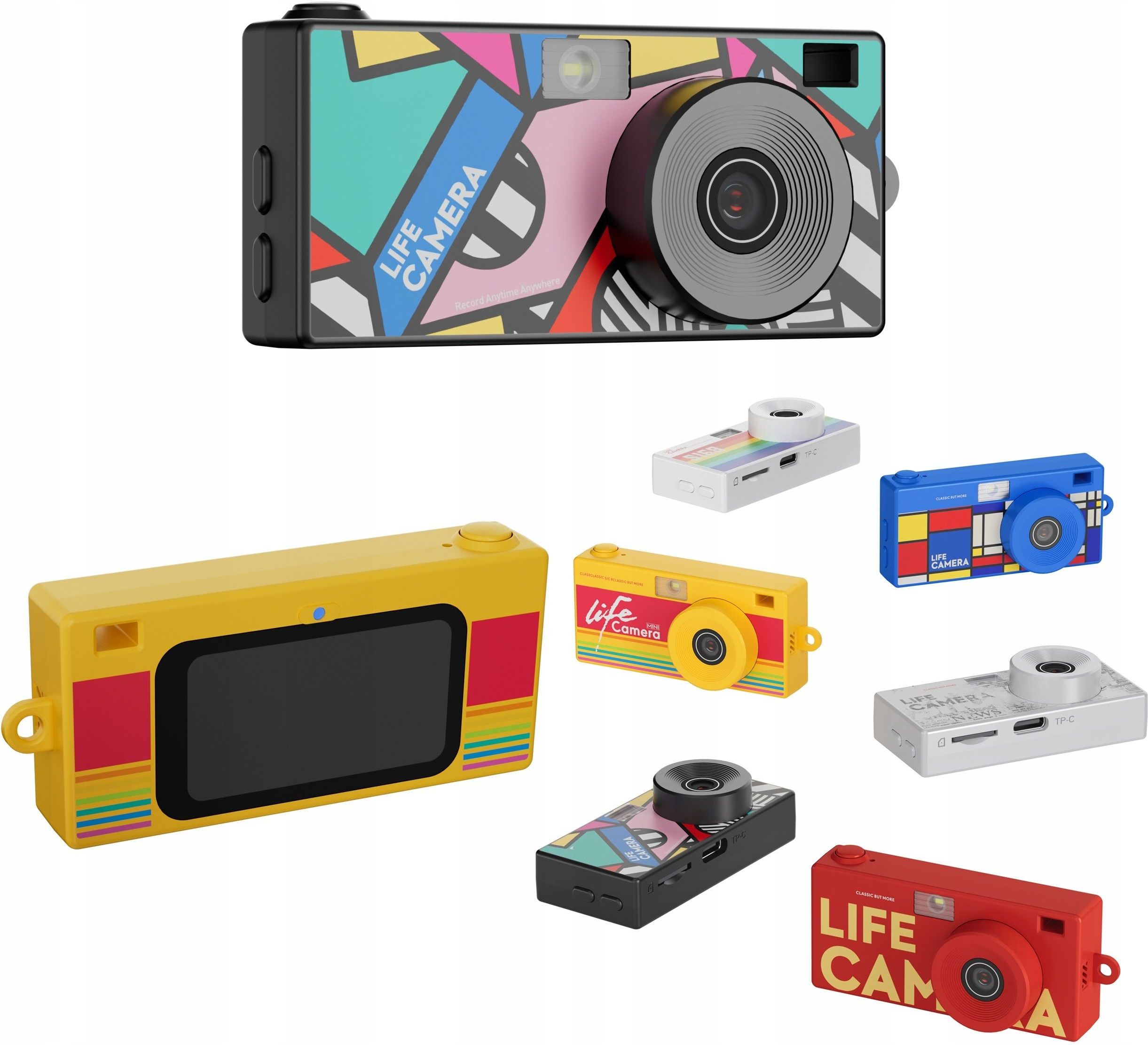 Aparat cyfrowy Mini aparat kamera RETRO Video 2K Wisiorek Breloczek ...