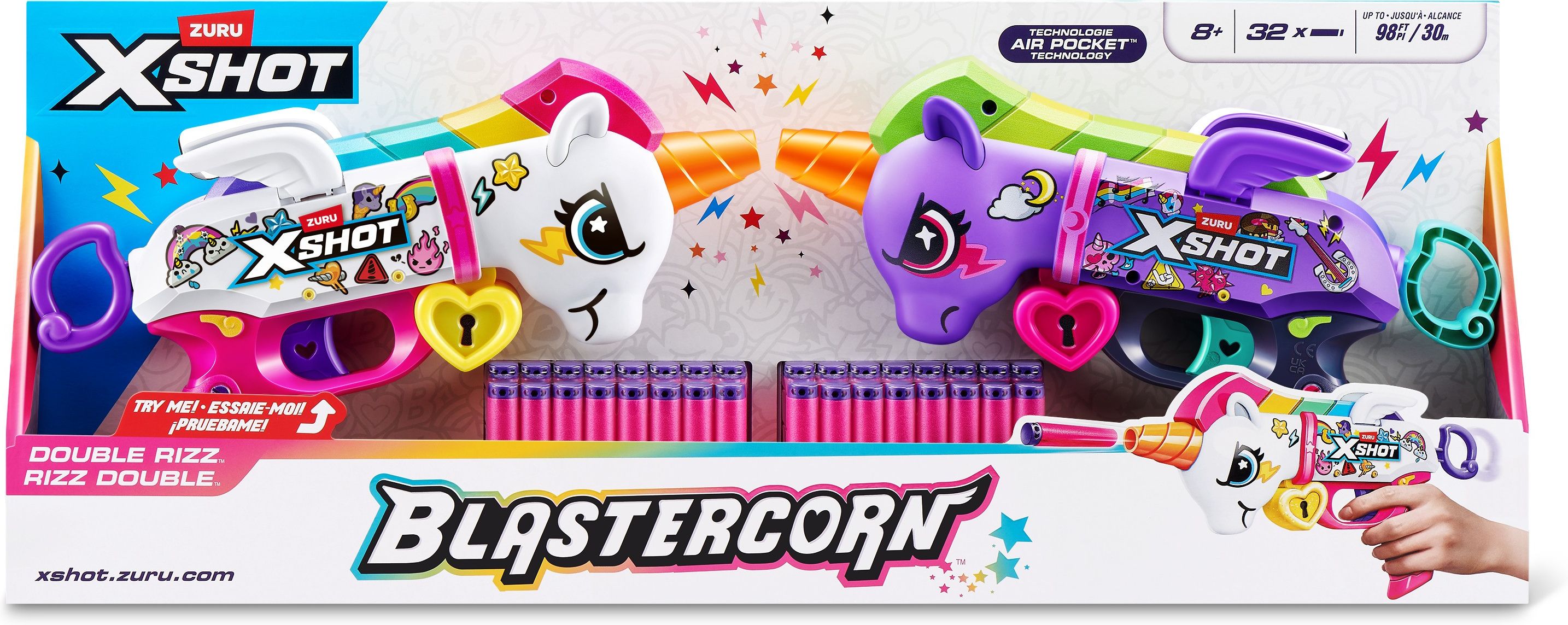 X-Shot Blastercorn Unicorn Blaster 2Pk 32Darts 36855 - Ceny i opinie ...