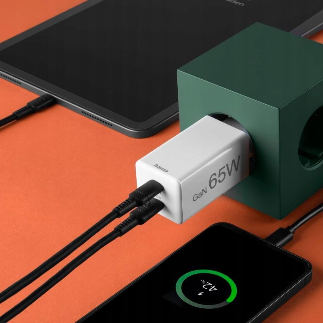 Ładowarka do telefonu Hama Ładowarka 65W Gan 2 Porty Usb Power Delivery ...