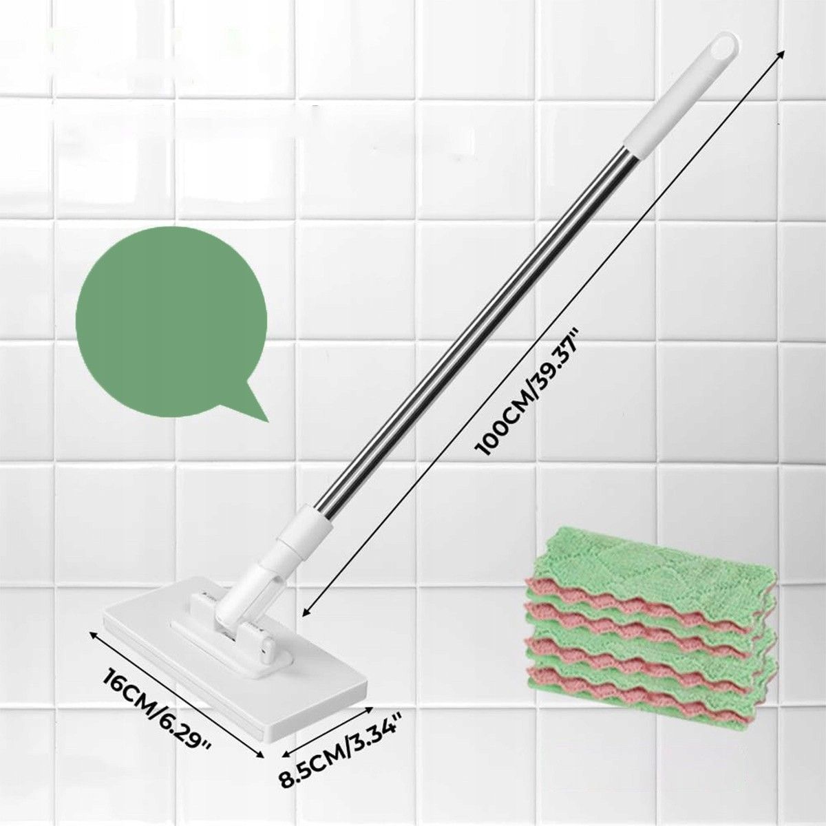 Mop płaski do mycia okien i podłóg 100 cm na mokro i sucho 2w1 - Ceny i ...