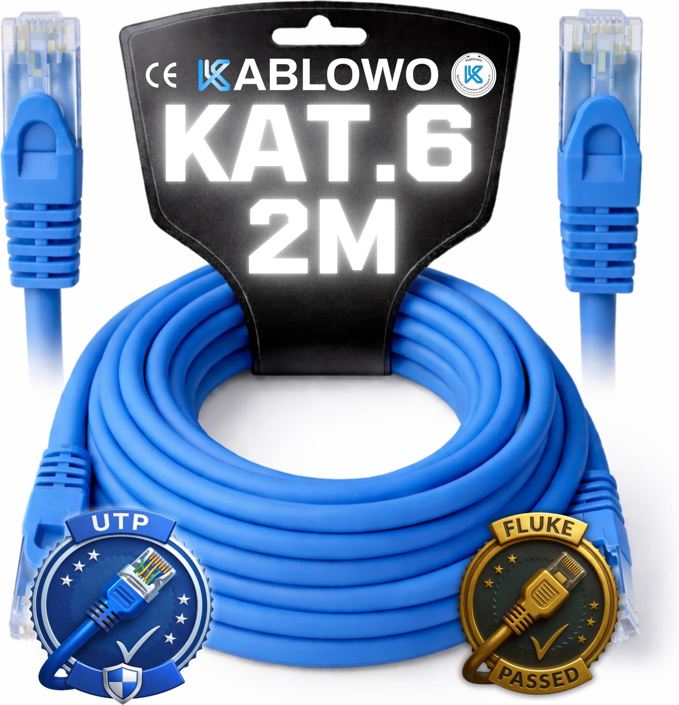 Lanberg Przewód Lan Kabel Sieciowy RJ45 Cca Ethernet Cat KAT.6 Utp 2M ...