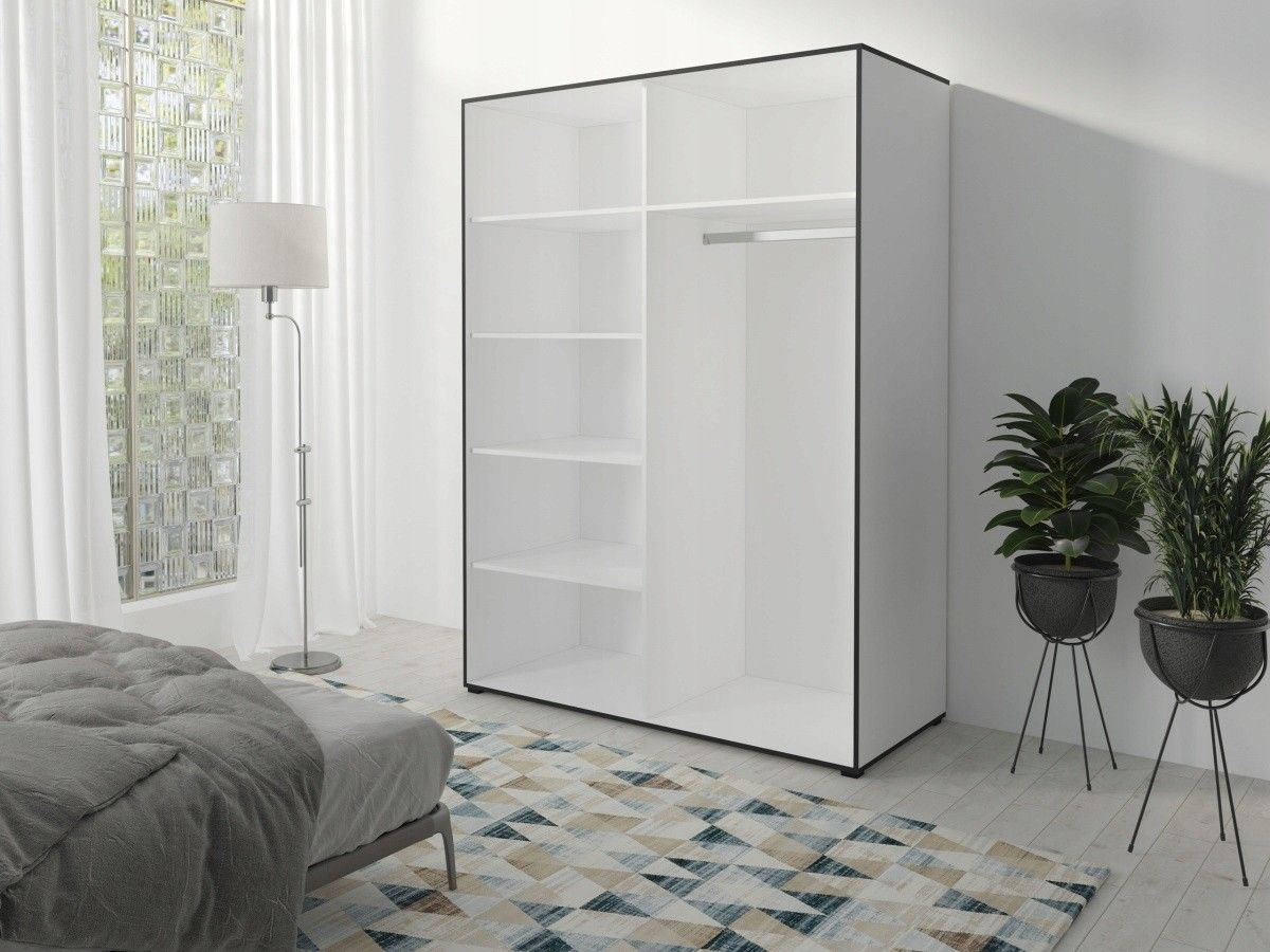 Jurek Meble Szafa Uchylna Oslo OS180 180x206x65 cm Biały mat Z Lustrem ...