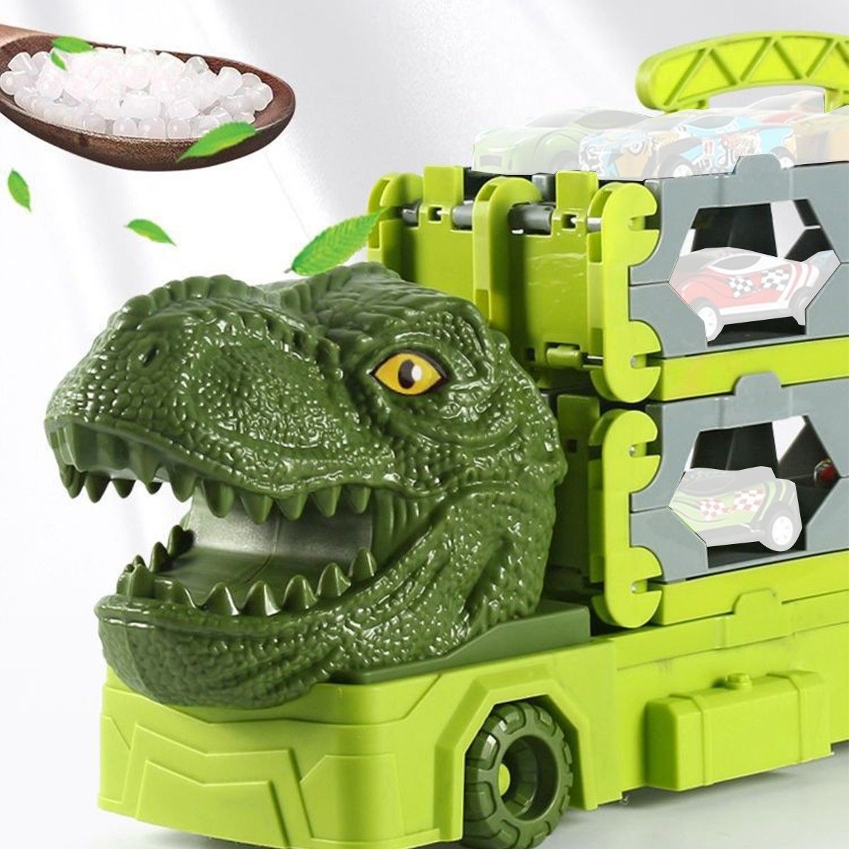Duży 1.7M Ciężarówka Dinozaur Tir Auto Laweta Autka Tor Samochodowy ...
