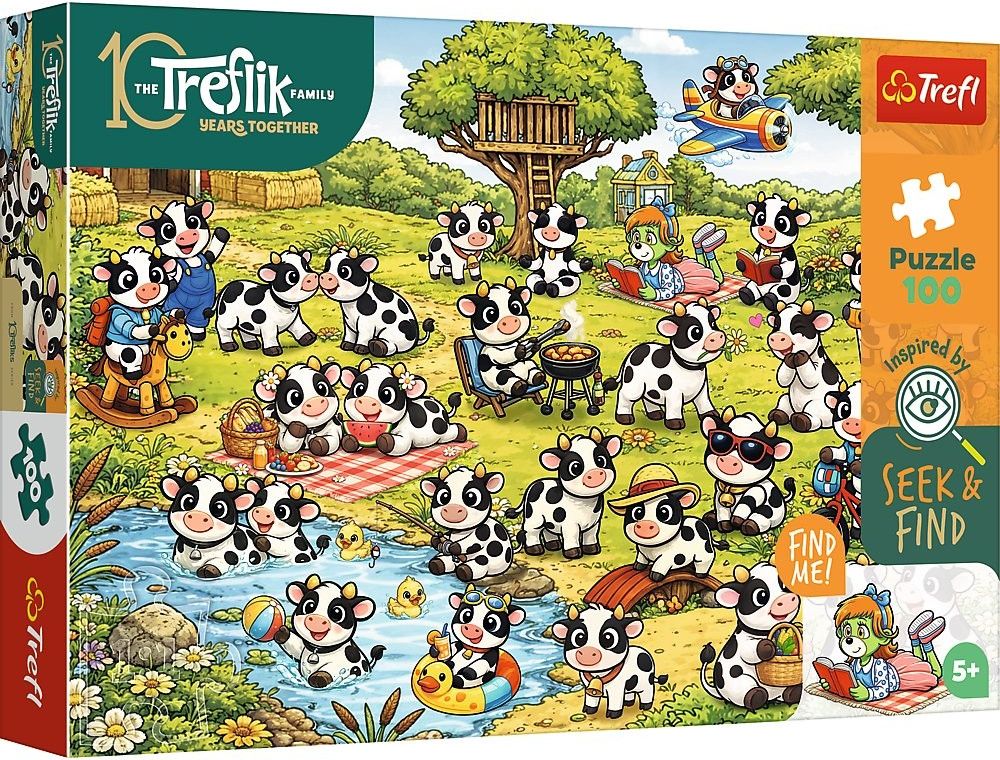 Trefl Puzzle Seek & Find Świat Krówek 100 El. - Ceny i opinie - Ceneo.pl