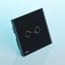 Livolo Włącznik Dotykowy Żaluzjowy z Czarnym Panelem Szklanym Sterowany ...