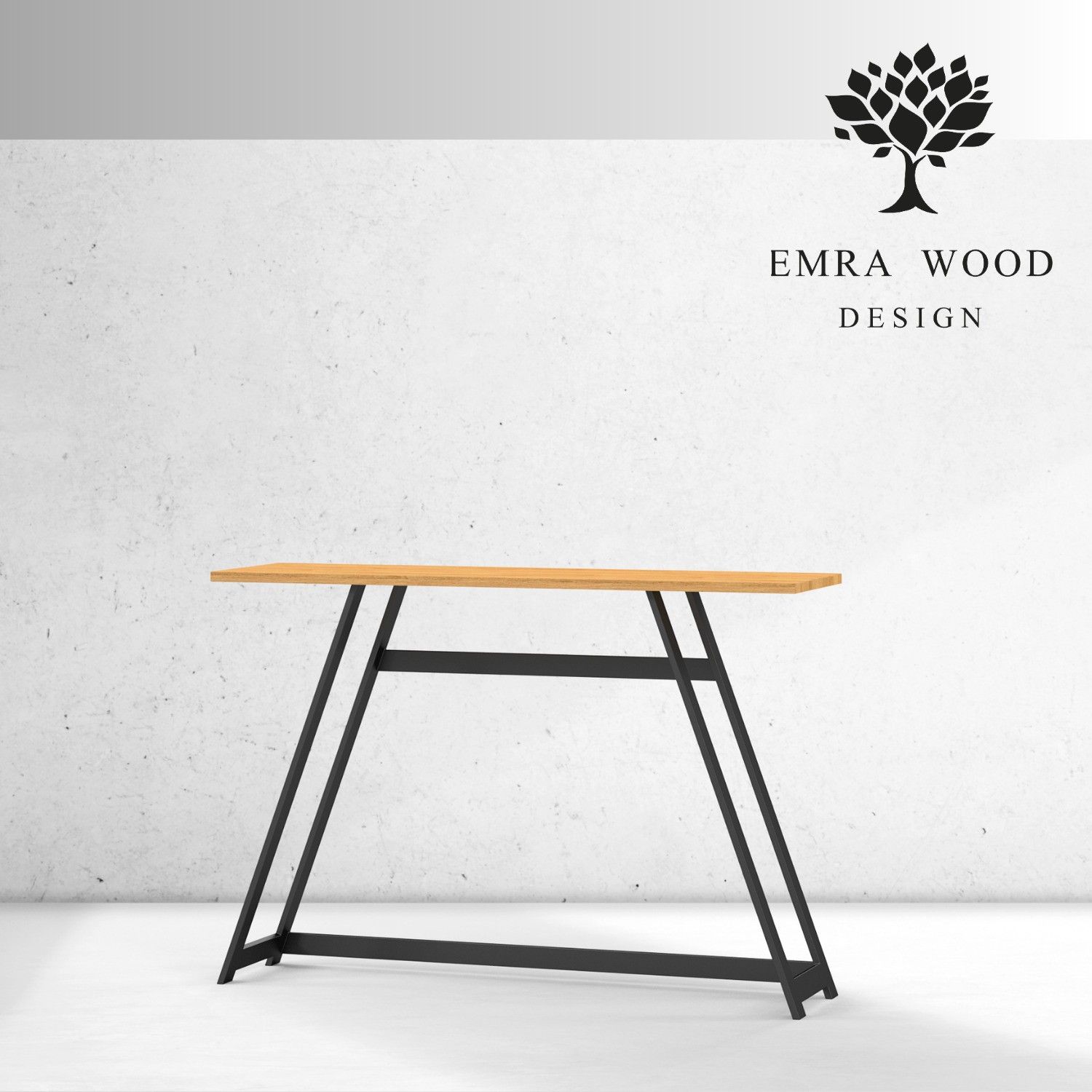 Konsola Regałowa Dąb Olcha Jesion z drewna litego Emra Wood Design SKD ...
