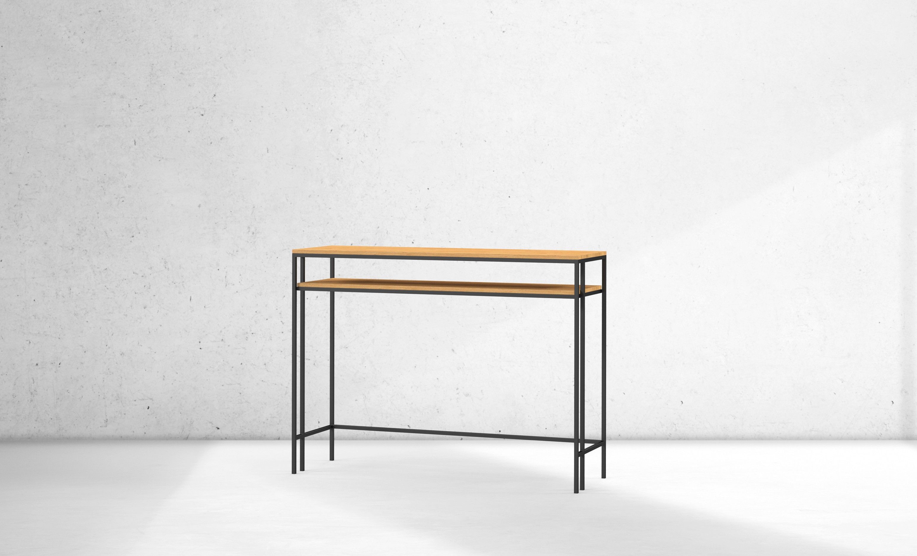 Konsola regałowa z drewna litego Dąb Olcha Jesion Emra Wood Design SKD ...