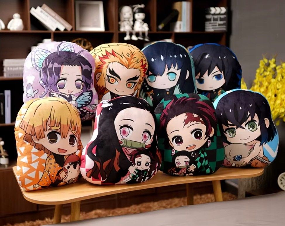 Demon Slayer Anime pluszowa poduszka miękka urocza prezent Agatsuma ...