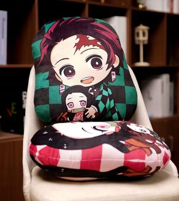 Demon Slayer Anime pluszowa poduszka miękka urocza prezent Agatsuma ...