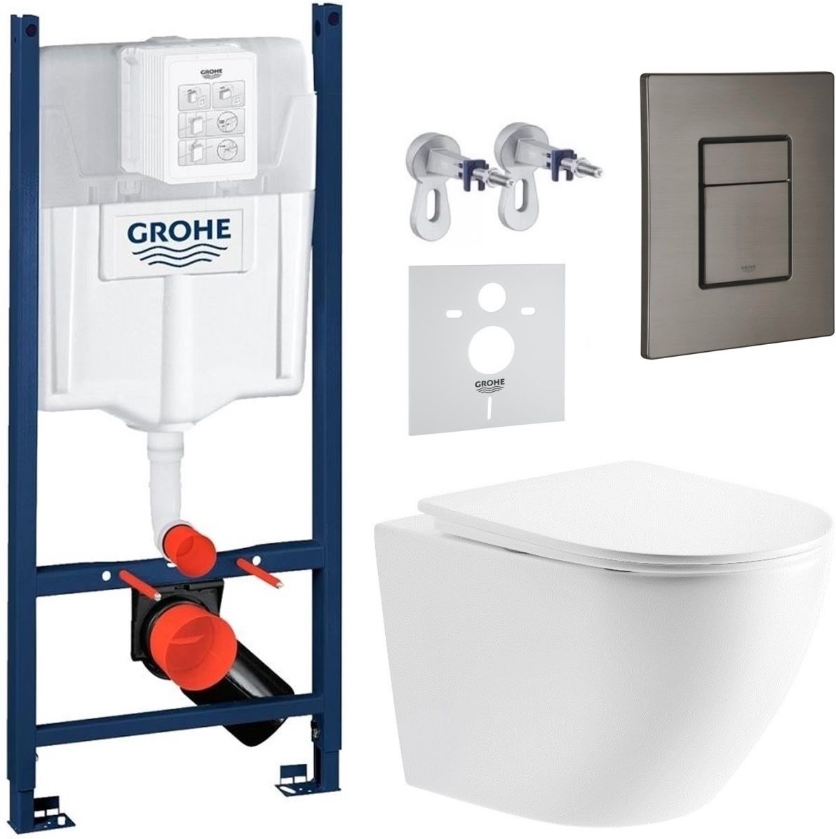 Zestaw podtynkowy ZESTAW WC, STELAŻ GROHE + MISKA WC TORNADO LESNA ...
