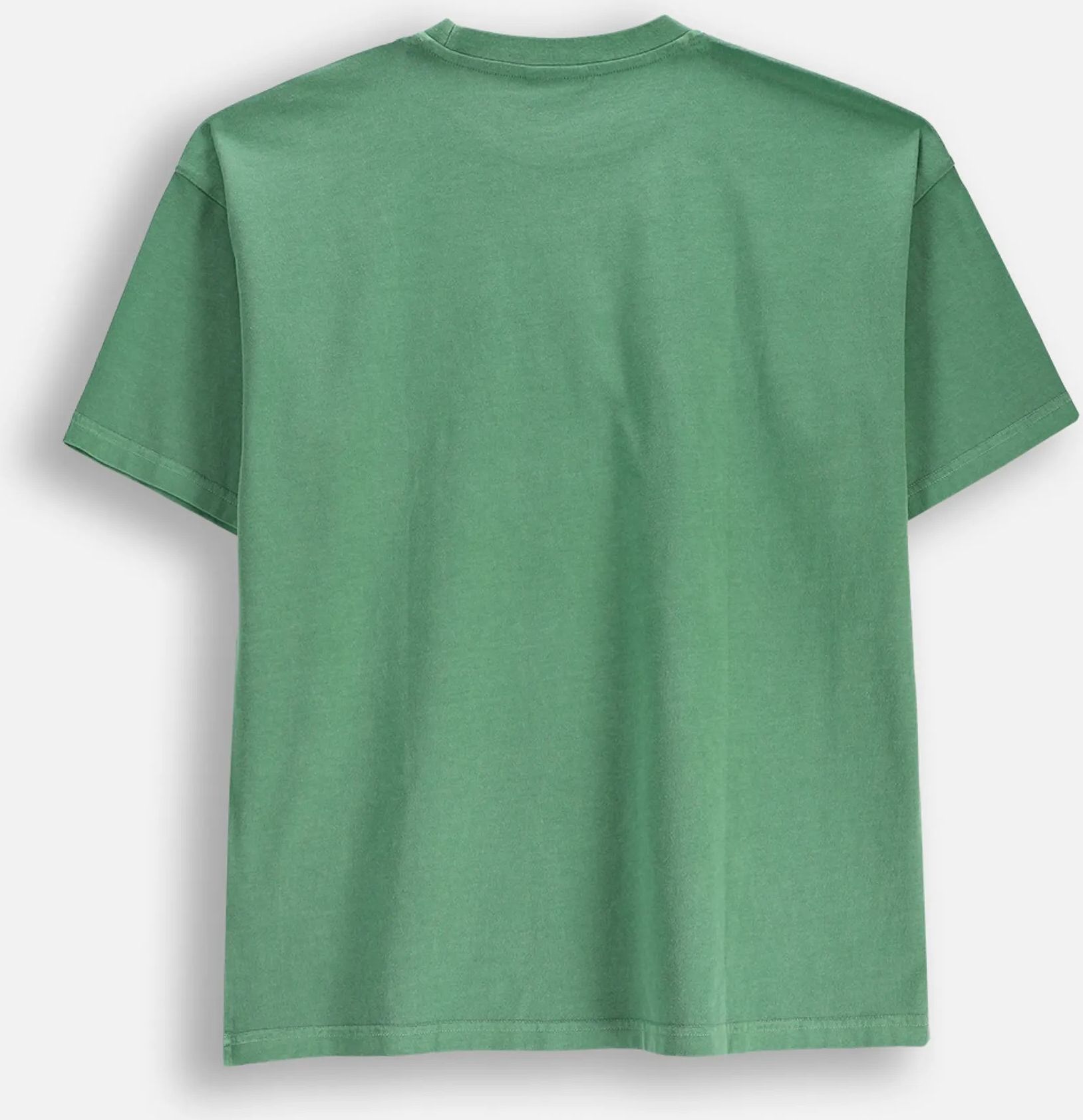 T-shirt z krótkim rękawem zielony bawełniany z napisem na przodzie ...