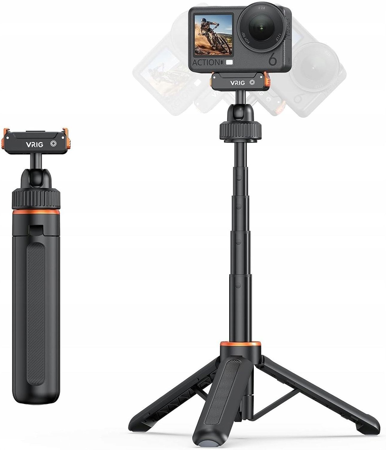 Magnetyczny statyw selfie stick Grip 3w1 do DJI Osmo Action 6 / Nano ...