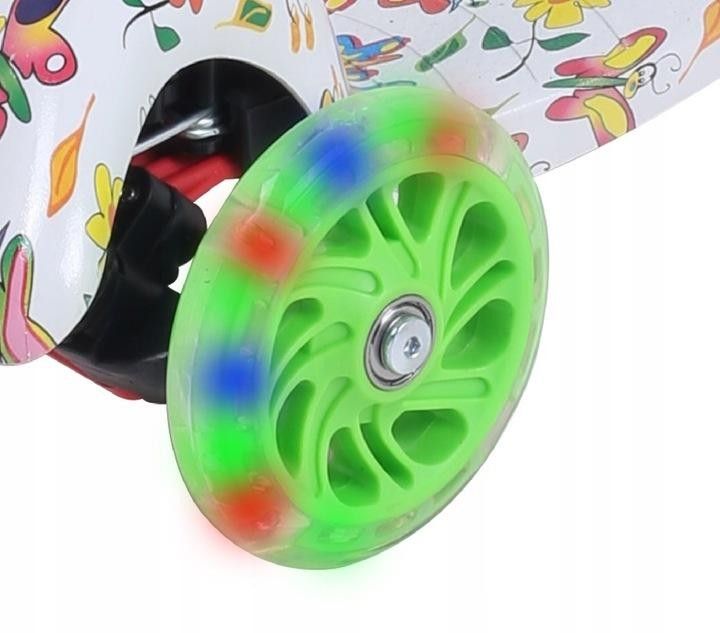 Hulajnoga Trójkołowa Mini Scooter Z Podświetlanymi Kołami Butterflies ...