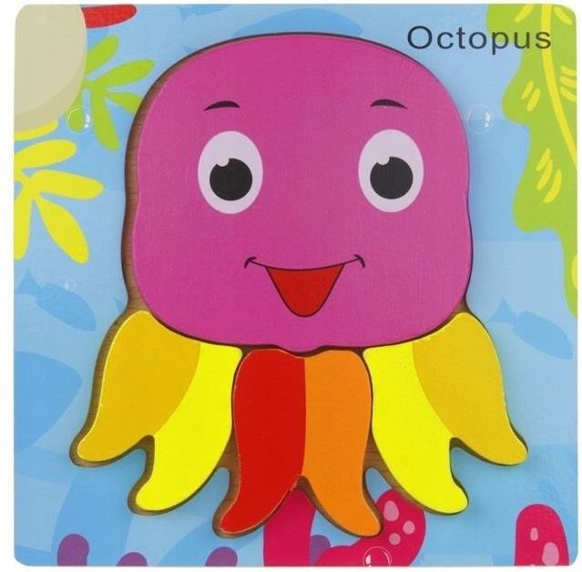 Nobo Kids Drewniana Układanka Edukacyjna Puzzle Ośmiornica - Ceny i ...