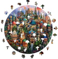 Iconic Puzzles Zaczarowane Domy W 100% Trwałe Drewniane Puzzle Prezenty ...