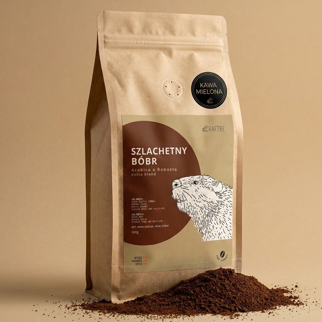 Kawa Craftbe Szlachetny Bóbr Kawa Mielona - Brazylia / Indie Blend 500g ...