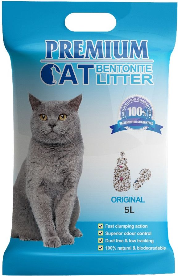 Premium Cat Żwirek Bentonitowy Zbrylający Naturalny Dla Kota 3X5L ...