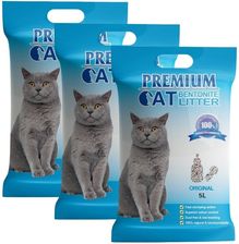 Premium Cat Żwirek Bentonitowy Zbrylający Naturalny Dla Kota 3X5L ...