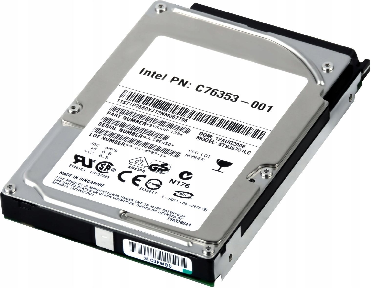 Dysk serwerowy Intel C76353-001 36.4GB 10K 8MB Scsi 2.5'' ST936701LC ...