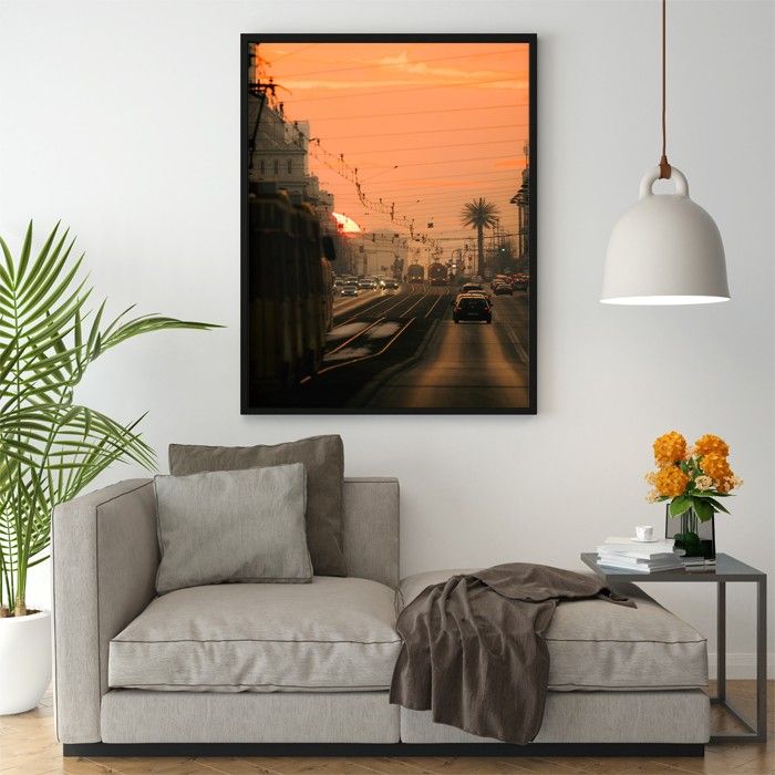 Plakat premium Zimowy zachód Warszawa Kamil Leczkowski Galeria Plakatu ...