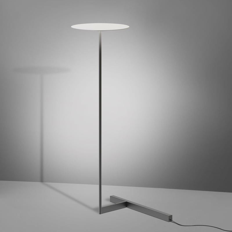 Lampa Lampa stojąca LED z funkcją ściemniania VIBIA Flat szary LED ...
