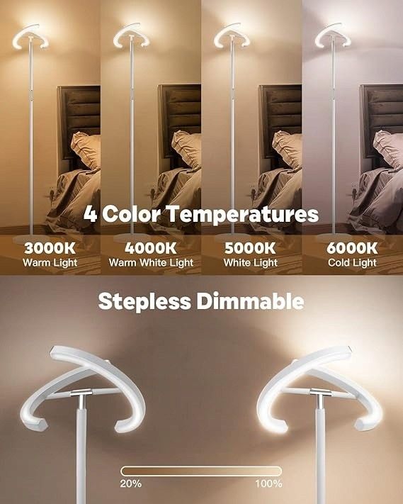 Lampa Lampa stojąca LED Anten MF19195 20W 3000-6000K pilot dotyk biały ...