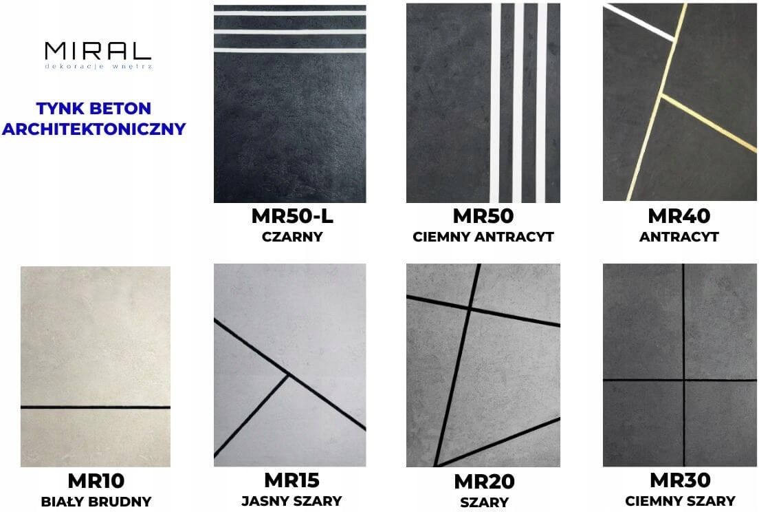 Tynk Miral Tynk Dekoracyjny Beton Architektoniczny MR10 Brudny Biały ...