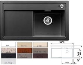 Zlewozmywak Blanco Zenar 45S Antracyt Komora Lewa (518468) - Opinie i ...