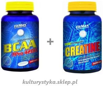 Fitmax Bcaa Pro 4200 240 Tab + Kreatyna Creapure 600G - BCAA - ceny i opinie - Ceneo.pl