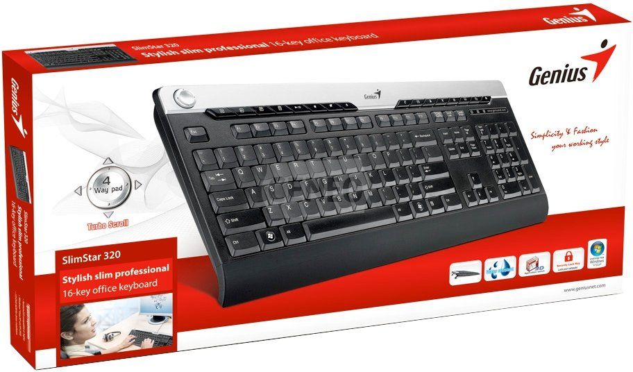 Klawiatura Genius Slimstar 320 USB - Opinie i ceny na Ceneo.pl