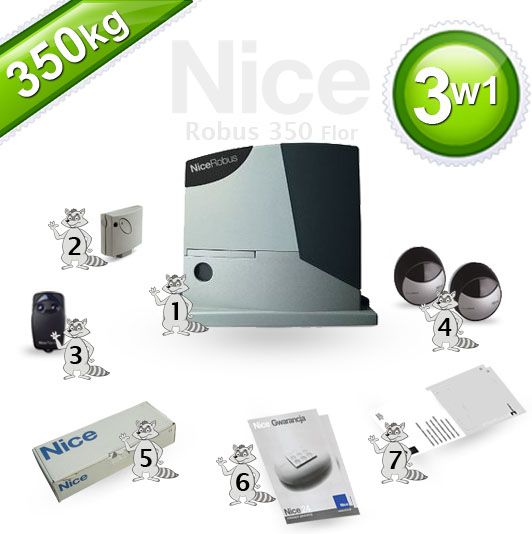 Napęd do bramy Nice Robus 350 Flor 3W1 Zestaw 350Kg - Opinie i ceny na ...