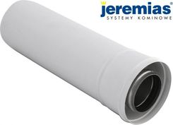 System kominkowy Jeremias rura spalinowa fi 80/125 1000mm, dwuścienna biała, rura kominowa ...