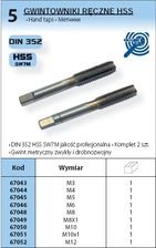 PROLINE GWINTOWNIKI RęCzNE HSS WYMIAR M6 67046 - Opinie i ceny na Ceneo.pl