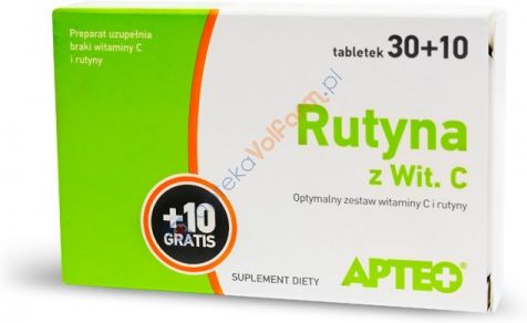 Synoptis Pharm Rutyna Z Wit. C Apteo, 40 Tabletek - Opinie i ceny na ...